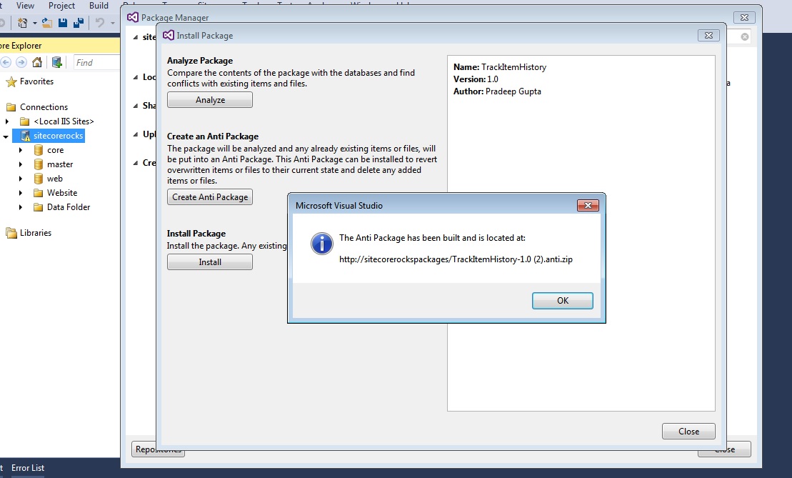 Explore Sitecore: Creating Anti Package Using Sitecore Rocks Explore Sitecore: Creating Anti Package Using Sitecore Rocks