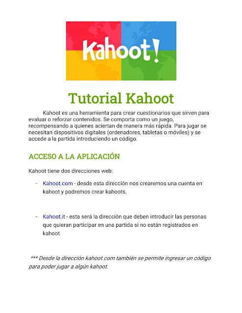 Educación y Tecnología: TUTORIAL DE KAHOOT
