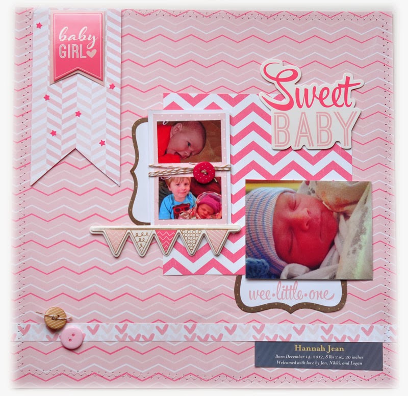 Lorrie's Story: Sweet Baby Layout using Imaginisce My Baby - Girl ...