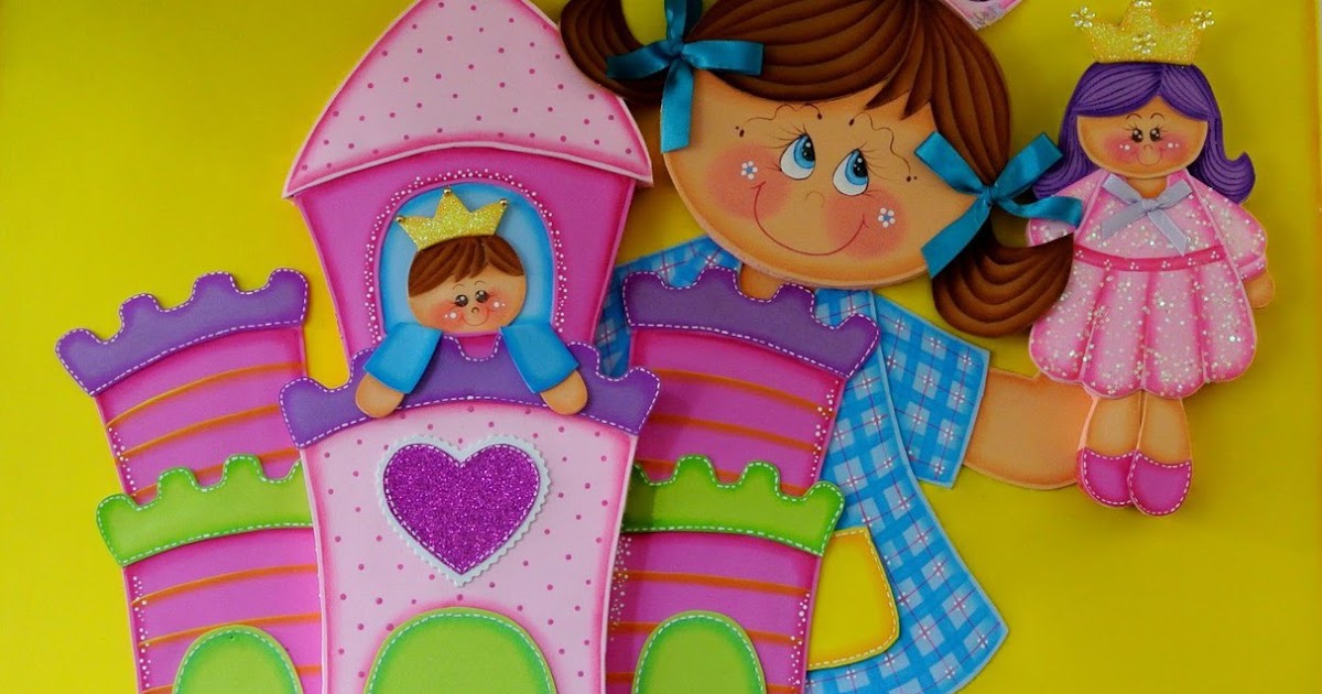 Molde de castelo de princesa em eva para imprimir - Decorações e Artes