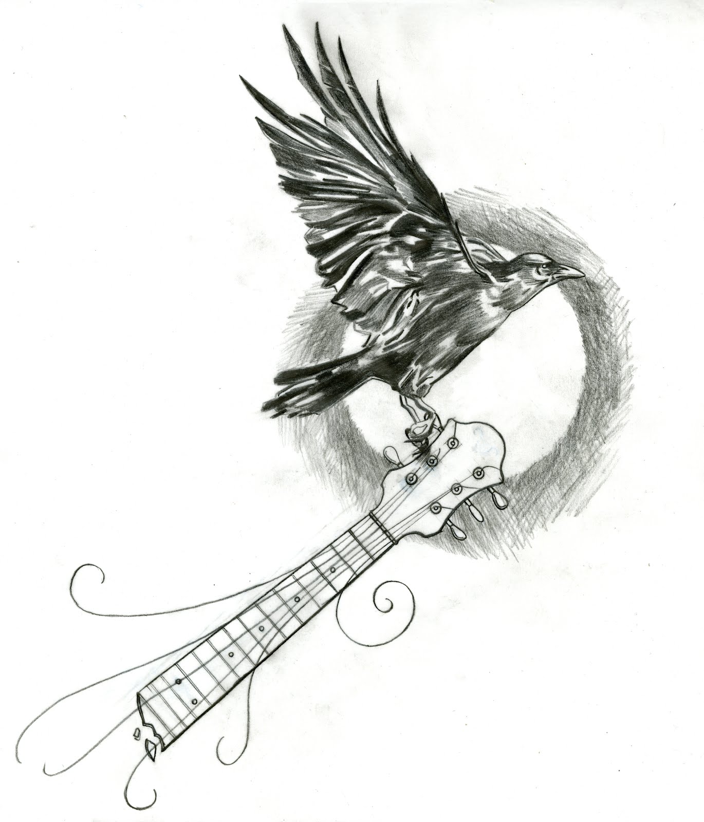 Mike's TATTOO design: Crow design