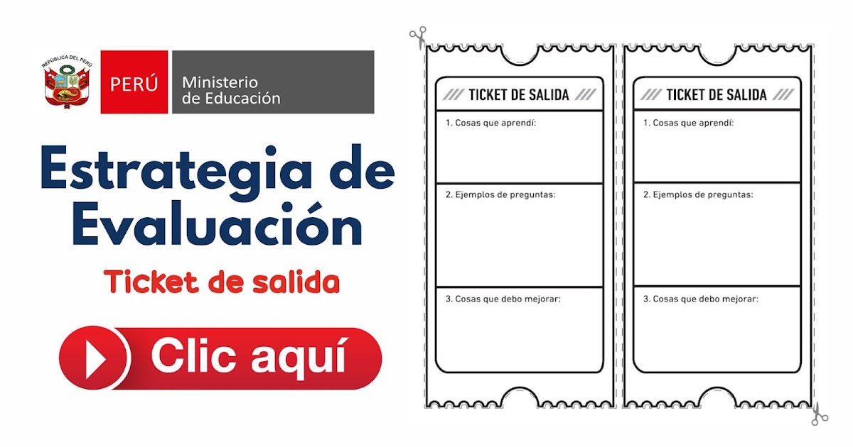 Instrumento de evaluación: Ticket de Salida