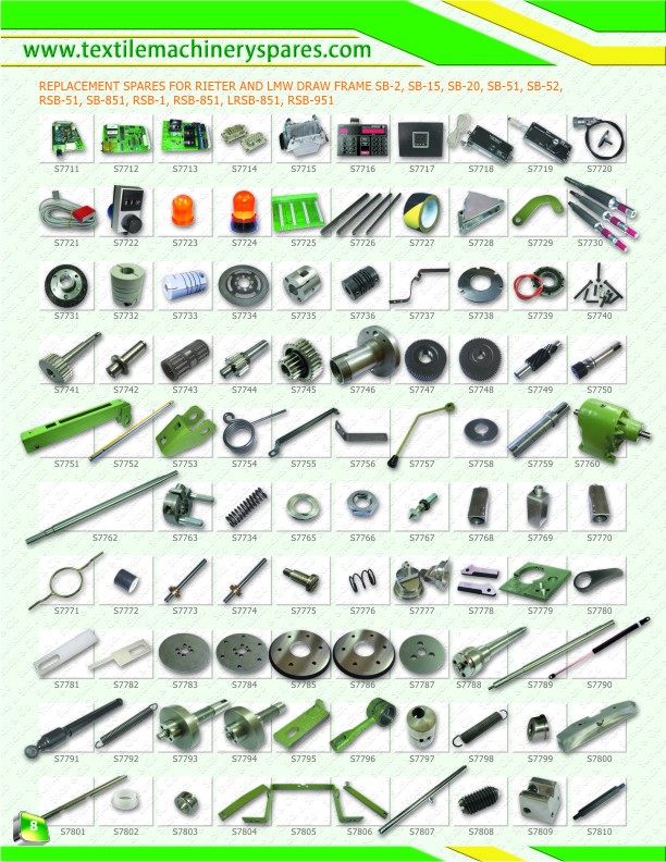 rsb draw frame spare parts