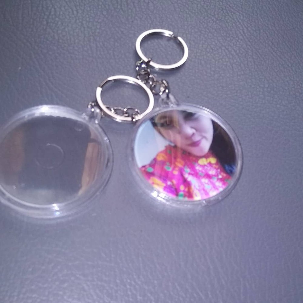 Gantungan Kunci Bahan Akrilik Insert Paper