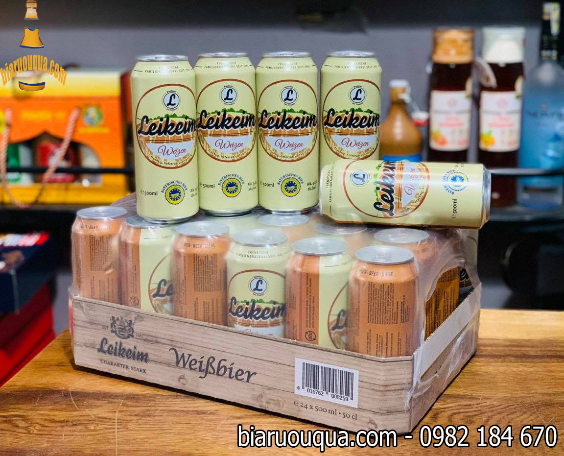 Bia Leikeim Weiger 5.4% thùng 24 lon 500ml