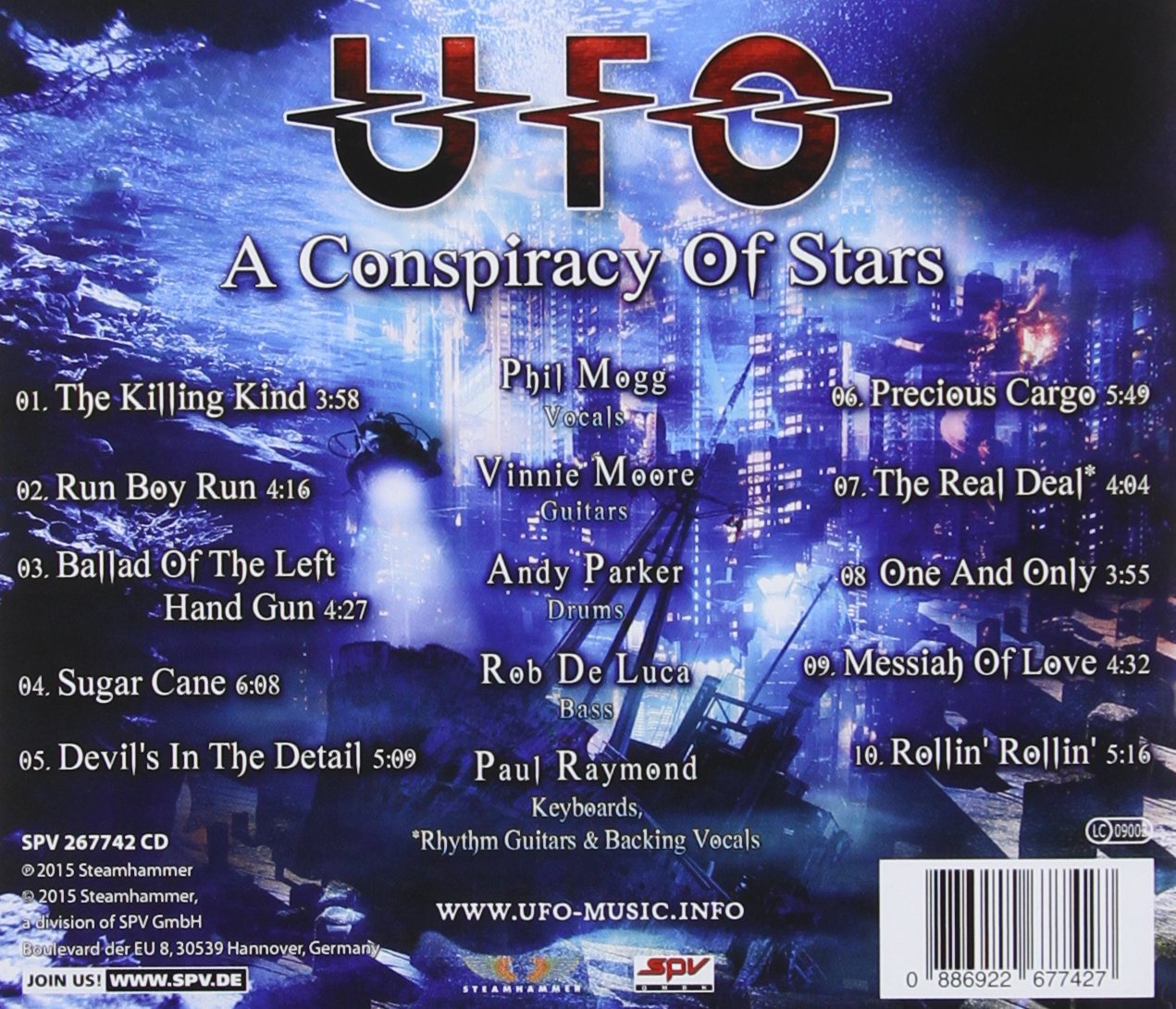 Classic Rock Covers Database: UFO - A Conspiracy of Stars - Released ...