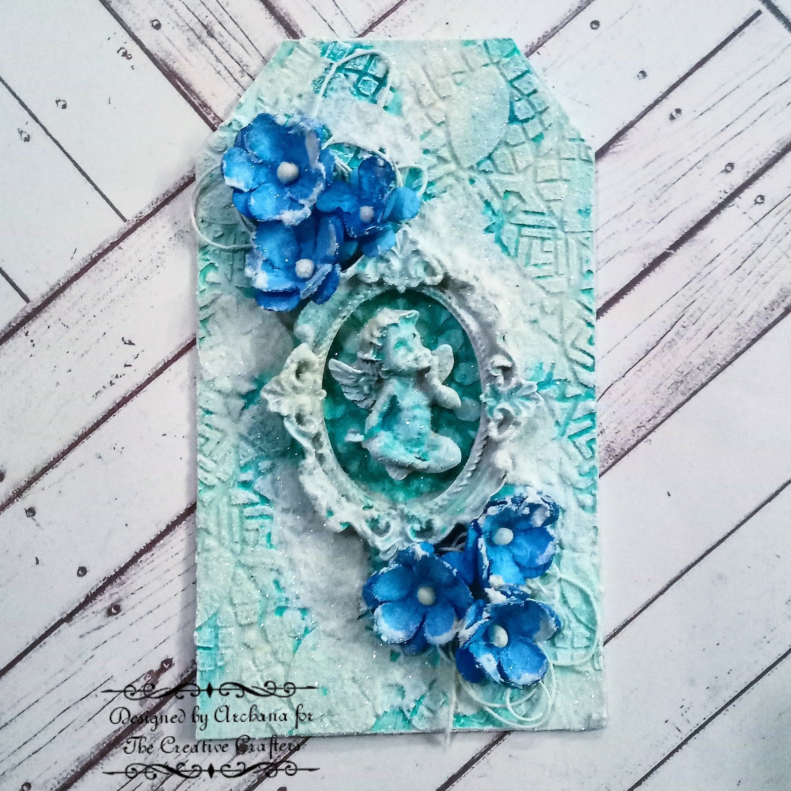 Archu's Art World: ••• Winter theme Mixed Media Tag