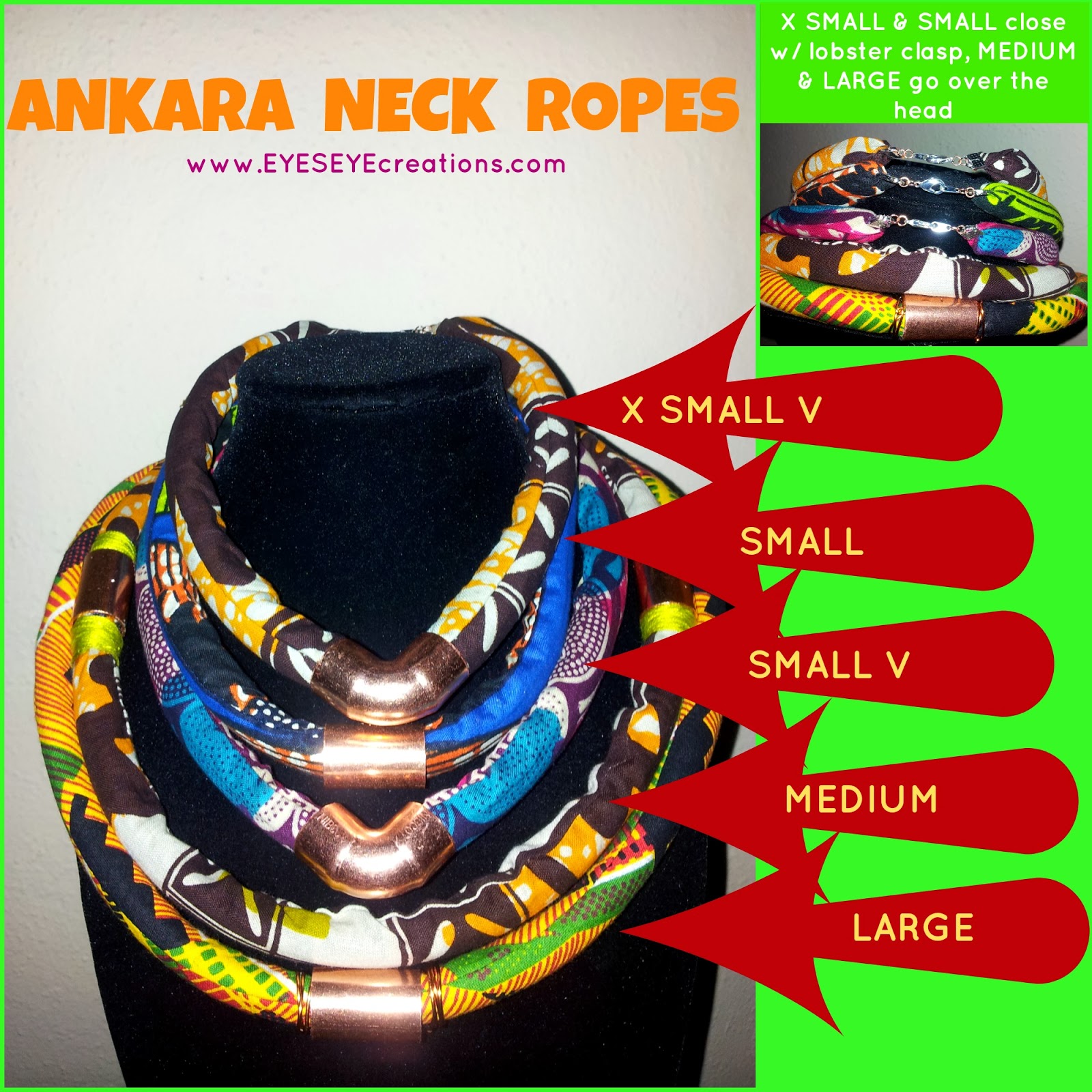 ANKARA NECK ROPES & EARRINGS - EYESEYE creations