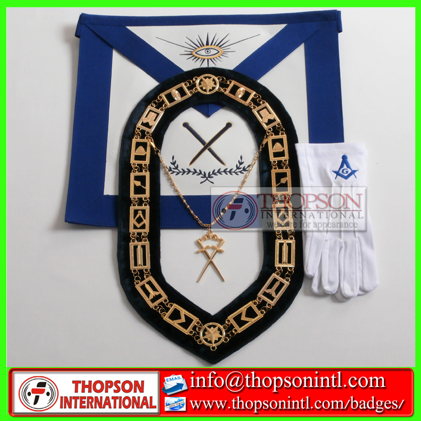 Thopson International : Masonic regalia Master Mason white cotton gloves