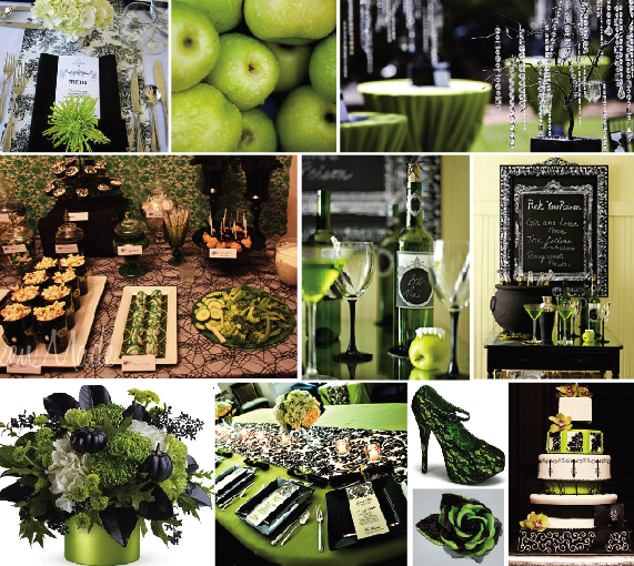 Ideas by Andrea: Halloween Color Combo: Poison Apple Green & Black