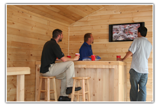 Stoltzfus Structures: Backyard Trends: The Pub Shed, or Man Cave Shed