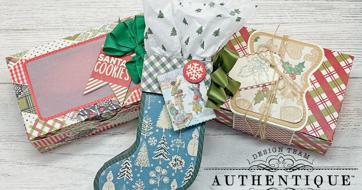 Scraps of Life: Trio of Christmas Boxes - Authentique