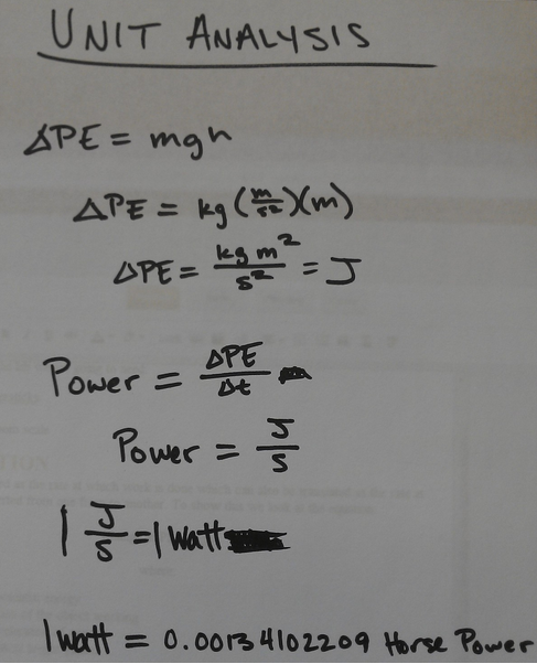 Physics 4A balewis: Human Power Lab
