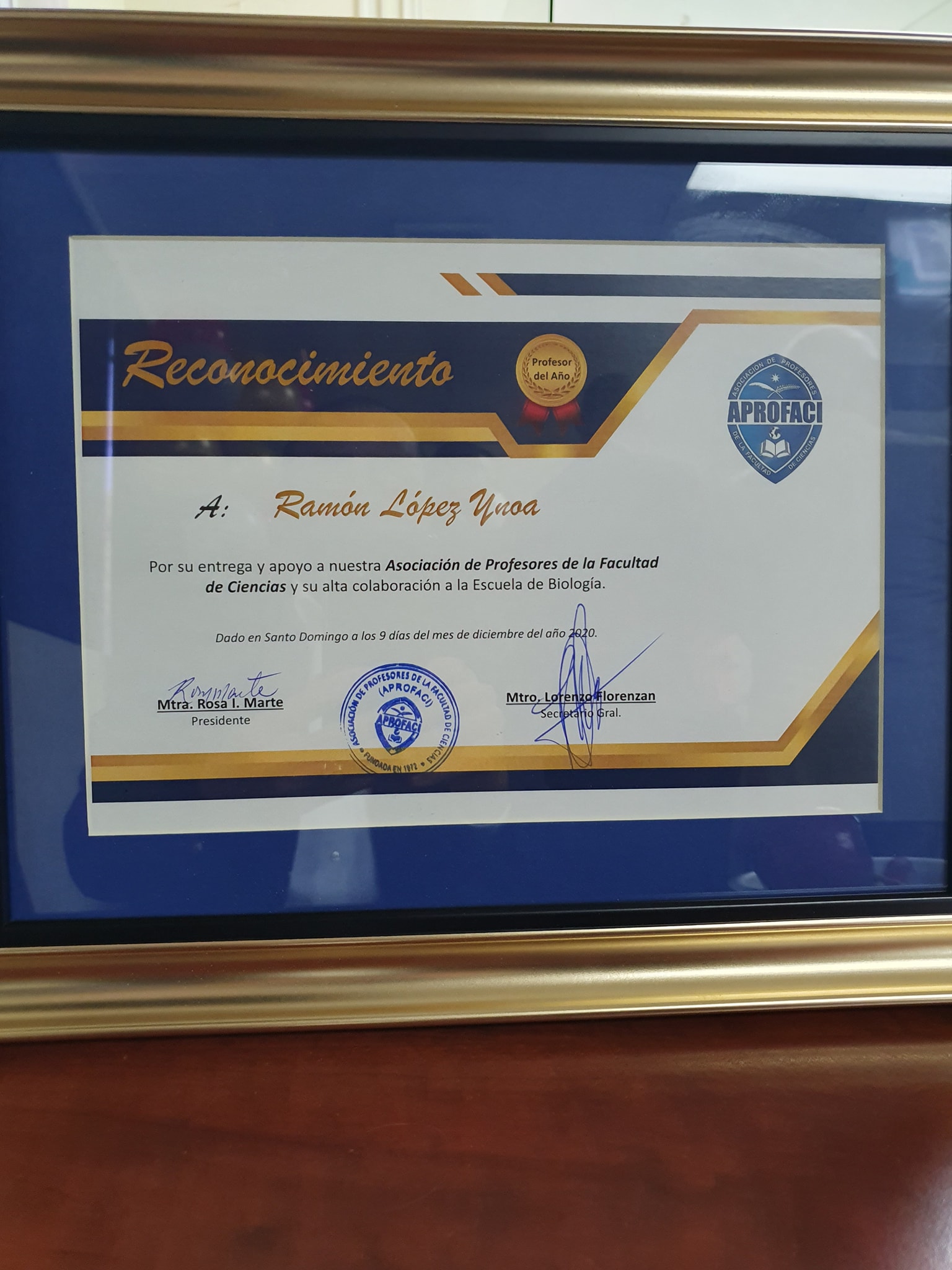 Escuela de Biología UASD, reconoce al Maestro Ramón López Inoa, como ...