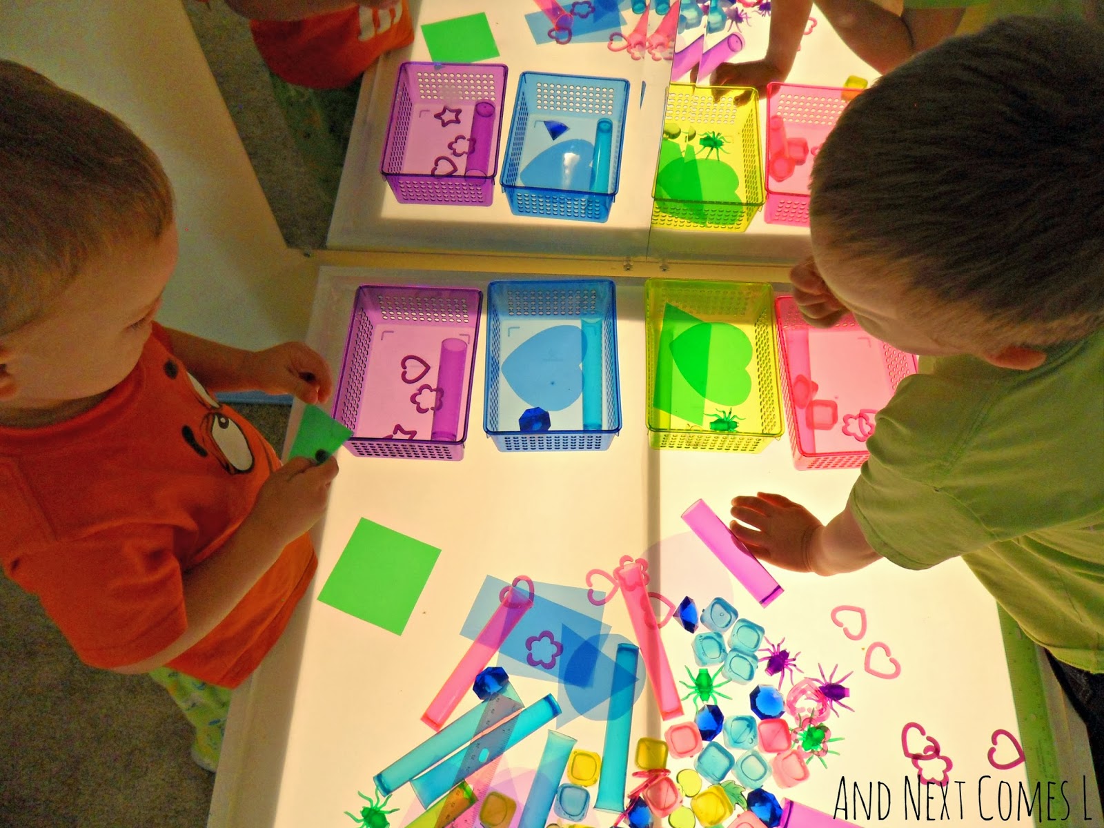Color Sorting on the Light Table | And Next Comes L - Hyperlexia Resources
