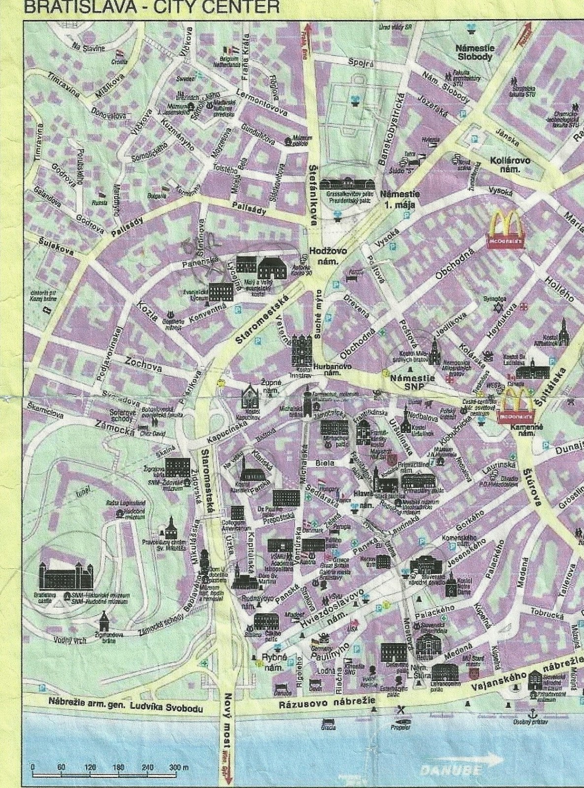 VIVENDO SALENDO: Mappa turistica centro di Bratislava