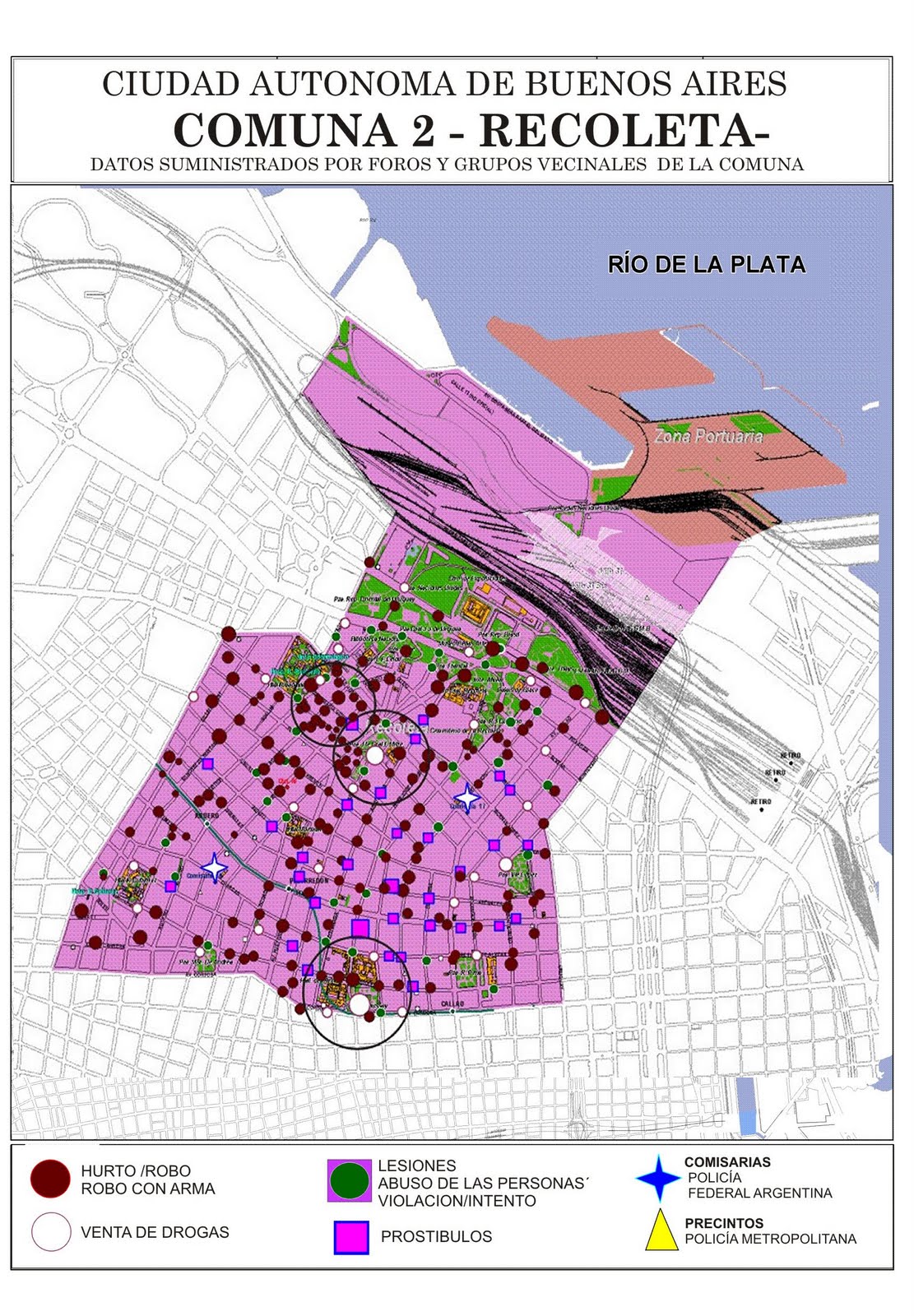nelsondurisotti.blogspot.com: MAPA DEL DELITO DE RECOLETA. COMUNA 2.