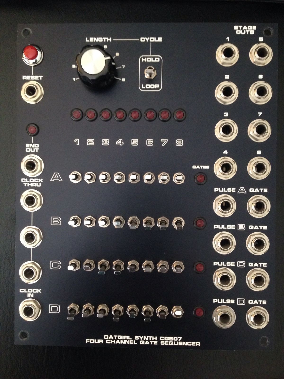 MATRIXSYNTH: 4-channel, 8-step Catgirl CGS Synth Gate Sequencer