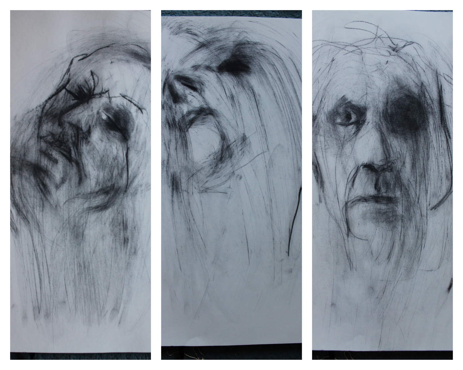 Domestic Violence Charcoal Drawings | Sara India Devine's Portfolio