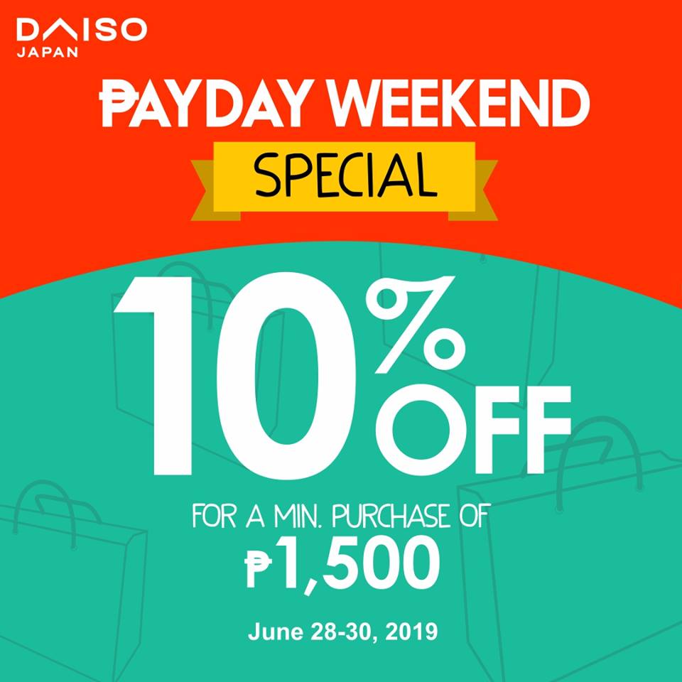 Manila Shopper: Daiso Payday Weekend Special: June 2019