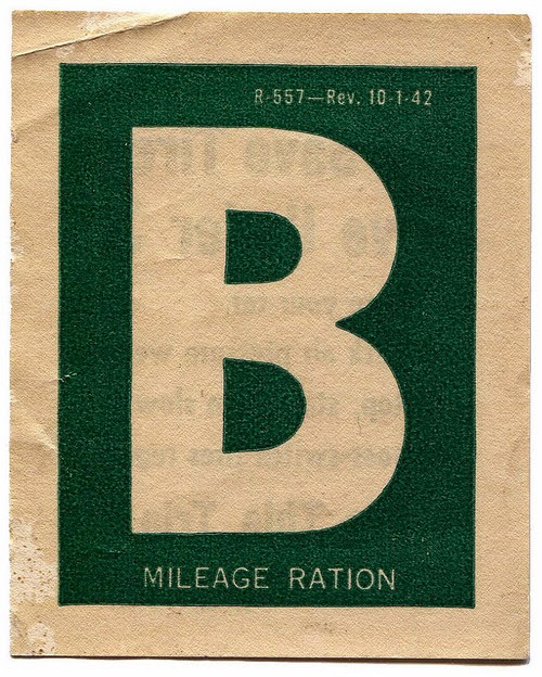 Just A Car Guy: WW2 mileage ration sticker and info