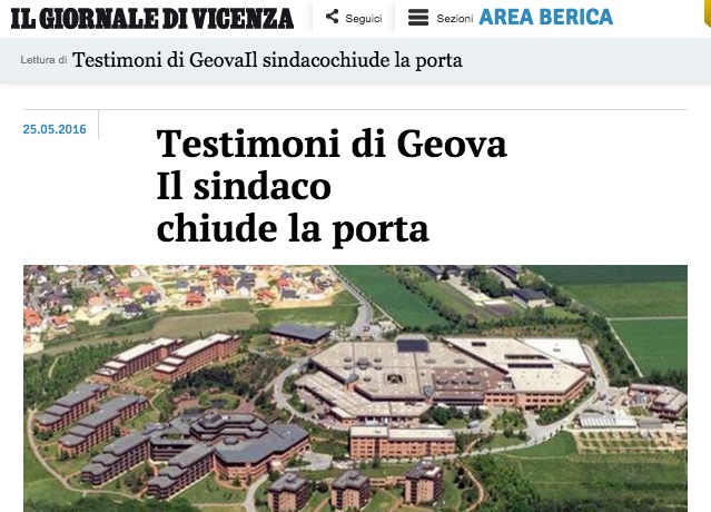 I testimoni di Geova si fanno domande: Vicenza dice no ai testimoni di ...