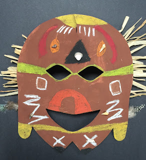 Mrs. Harris' art room: 1st grade African collage paper masks