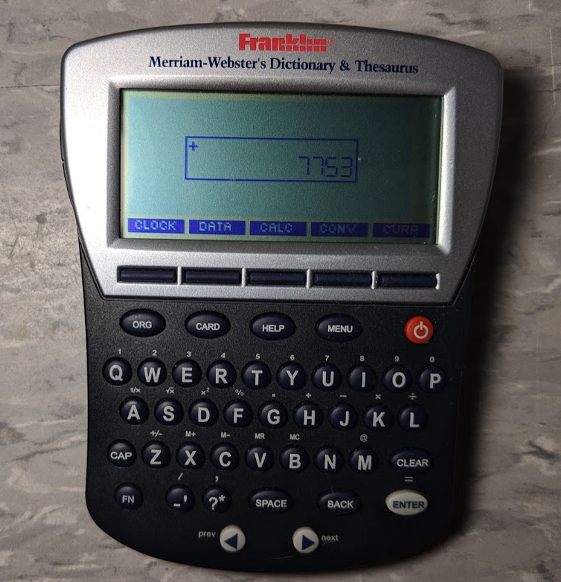 The Calculator Review: Review: Franklin Merriam-Webster's Dictionary ...