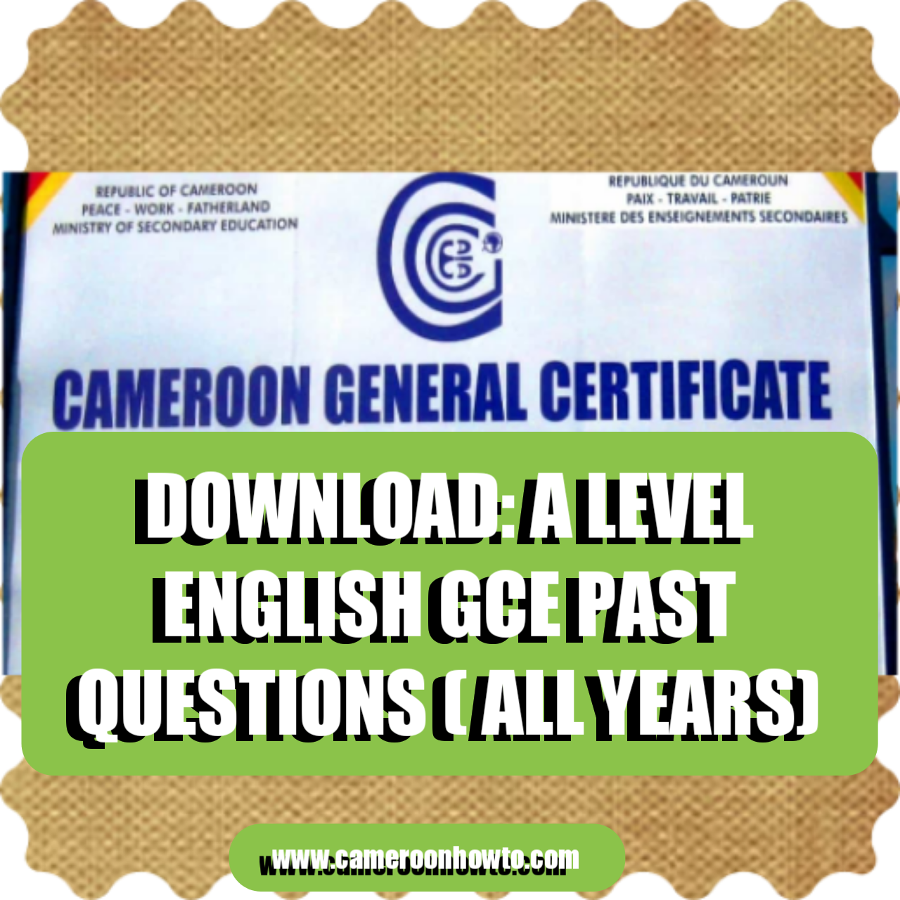 Download: A-LEVEL ENGLISH GCE PAST QUESTIONS ( All Years)