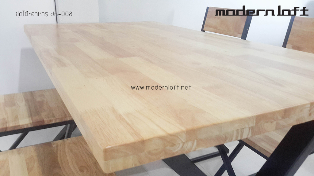 modernloft เฟอร์นิเจอร์สไตล์ลอฟท์ แบบโมเดิร์น: ชุดโต๊ะอาหาร ไม้จริง ...