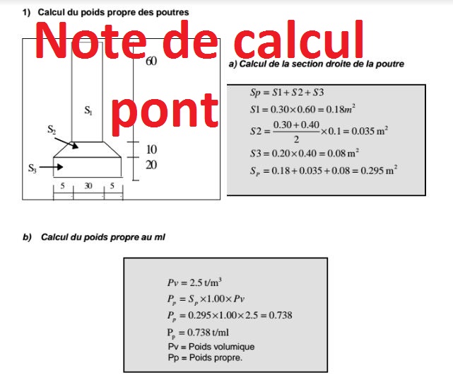 Exemple de Note de calcul pont | Cours génie civil - Outils, livres, exercices et vidéos