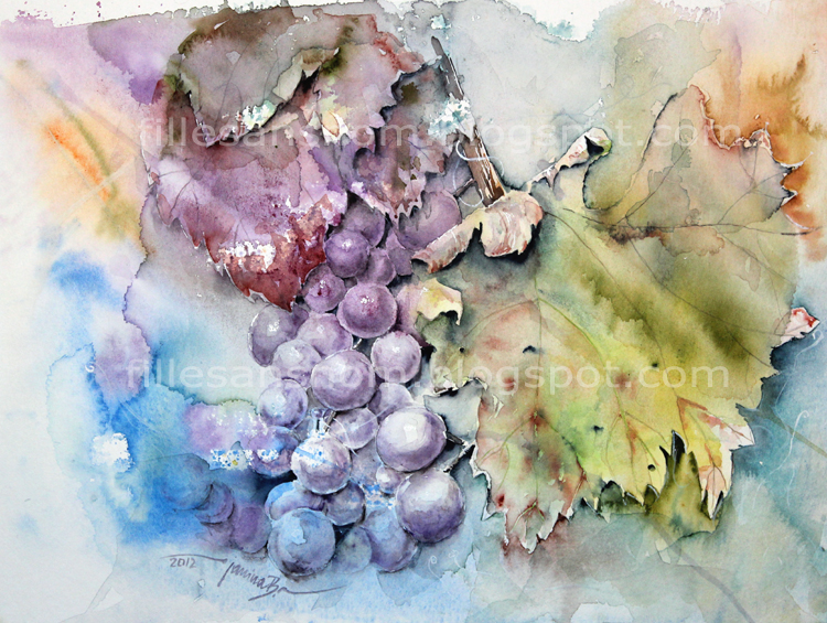 Aquarellzauber...!: Weintrauben