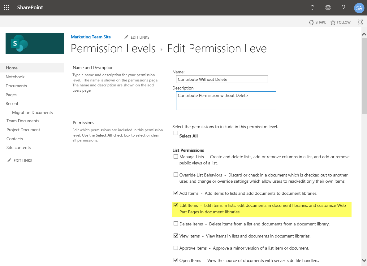 SharePoint Online: Update Permission Level using PowerShell ...