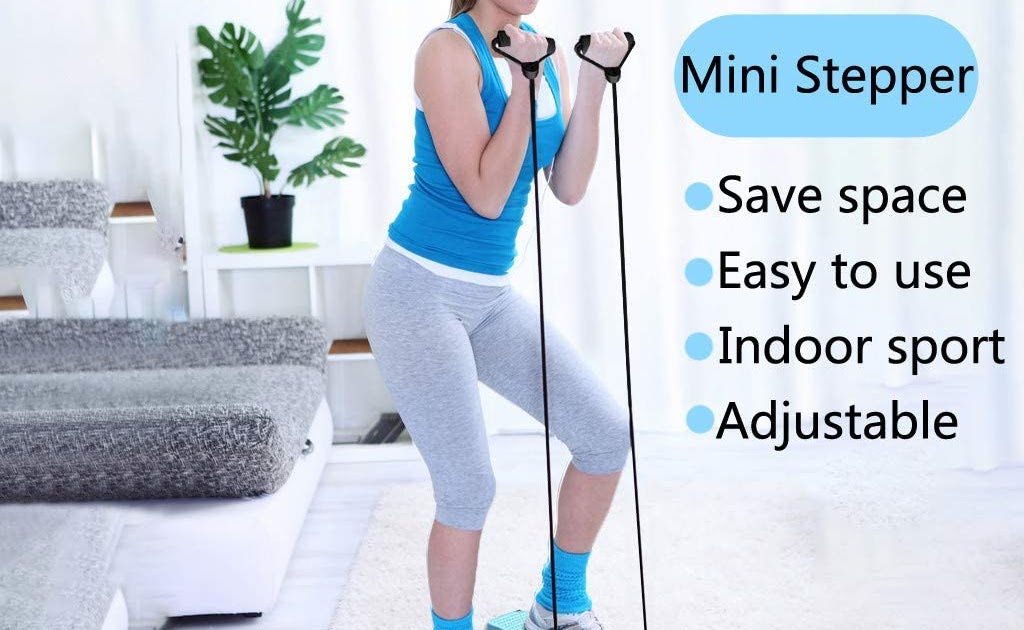 Fitness mini stepper with resistance band | full cardio workout and ...