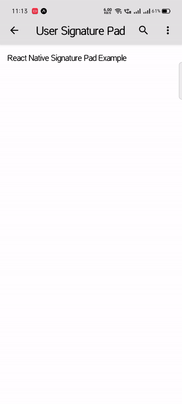 React Native Signature Pad Example