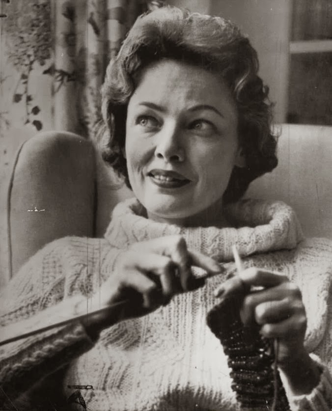 One More Stitch: Famous Knitters – Gene Tierney