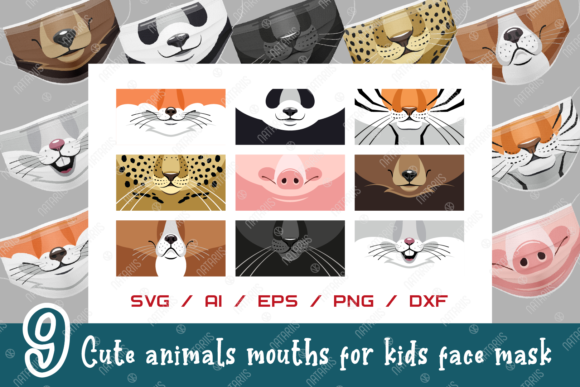 9 Cute Animals Mouths for Face Mask