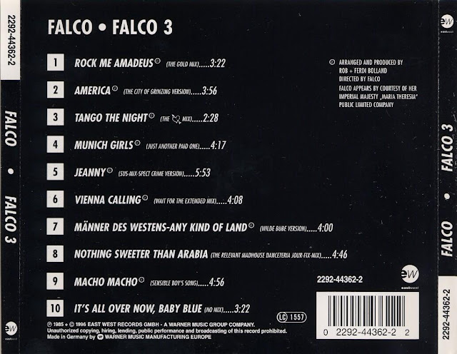 Classic Rock Covers Database: Falco - Falco 3 (1985)