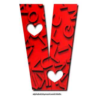 M. Michielin Alphabets: LETTERS RED TEXTURE ALPHABET, NUMBERS AND ICONS ...