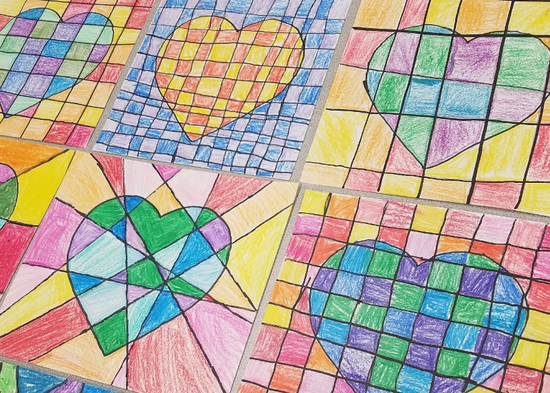 Mrs. Pearce's Art Room : Warm / Cool Hearts
