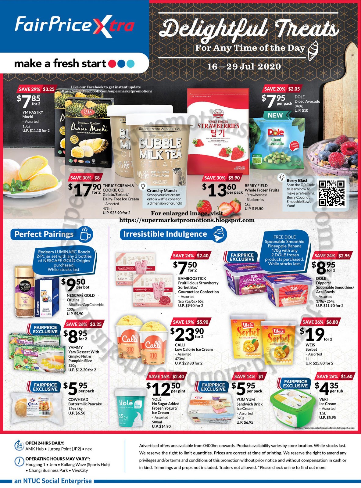 NTUC FairPrice Xtra Sweet Treats Promotion 16 - 29 July 2020 ...