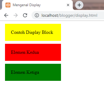 Mengenal properti display pada CSS - Zikri Tekno