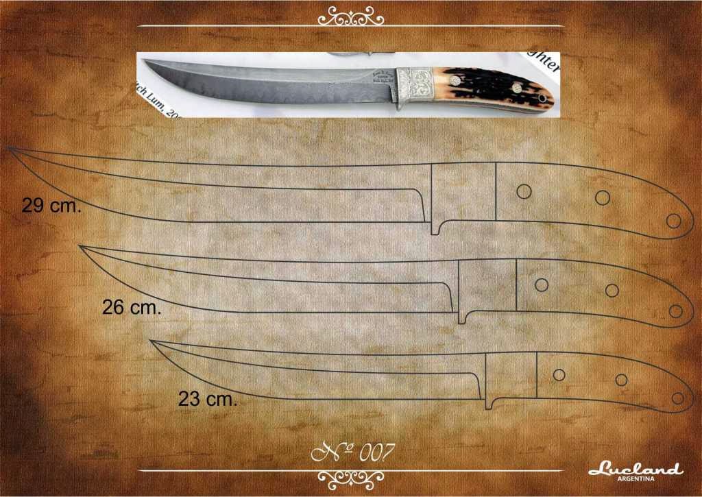 facón chico: Moldes de Cuchillos
