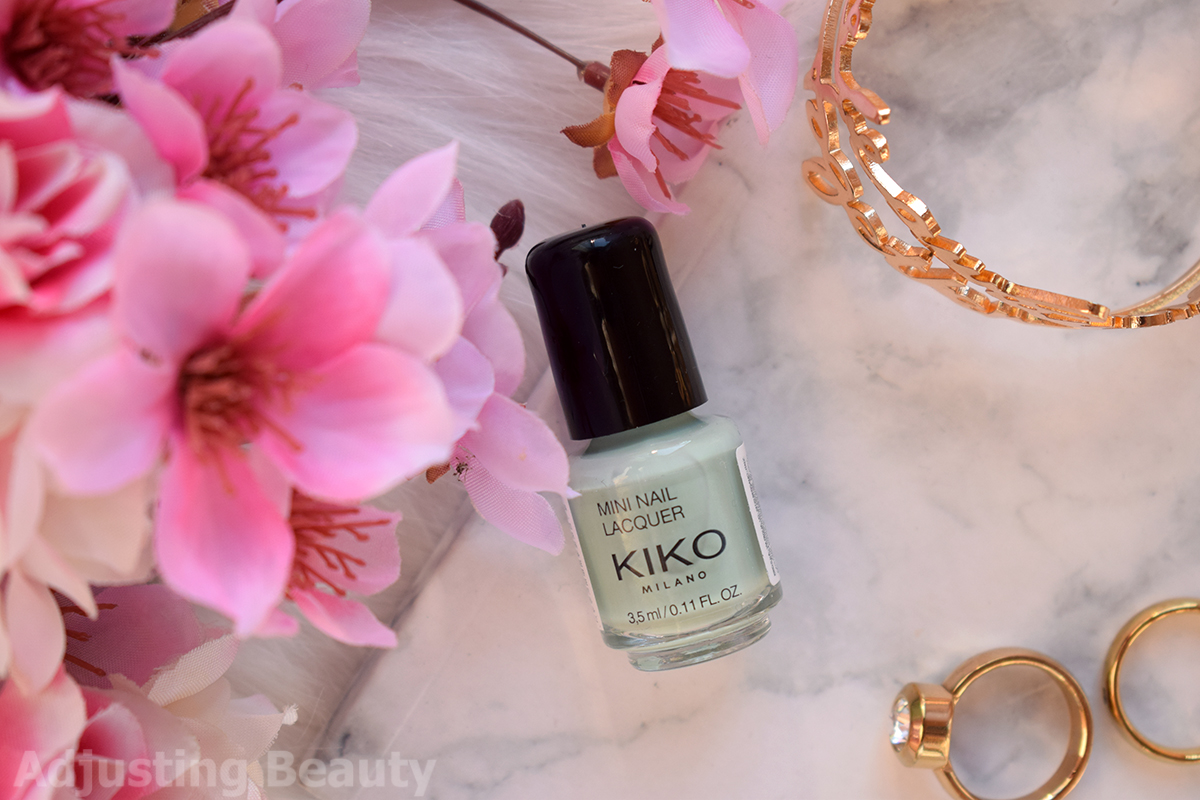 Review: Kiko Mini Nail Lacquer - 30 Mint Milk - Adjusting Beauty