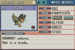 Leaf Green Challenge: Cya Freddy, hello Ch'Ding (new no° 8)