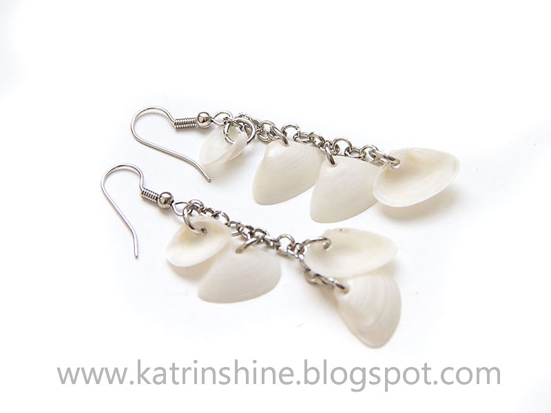 Katrinshine: Seashell dangle earrings DIY