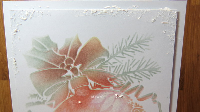 Liz's Creative Corner: poinsettia Bauble card