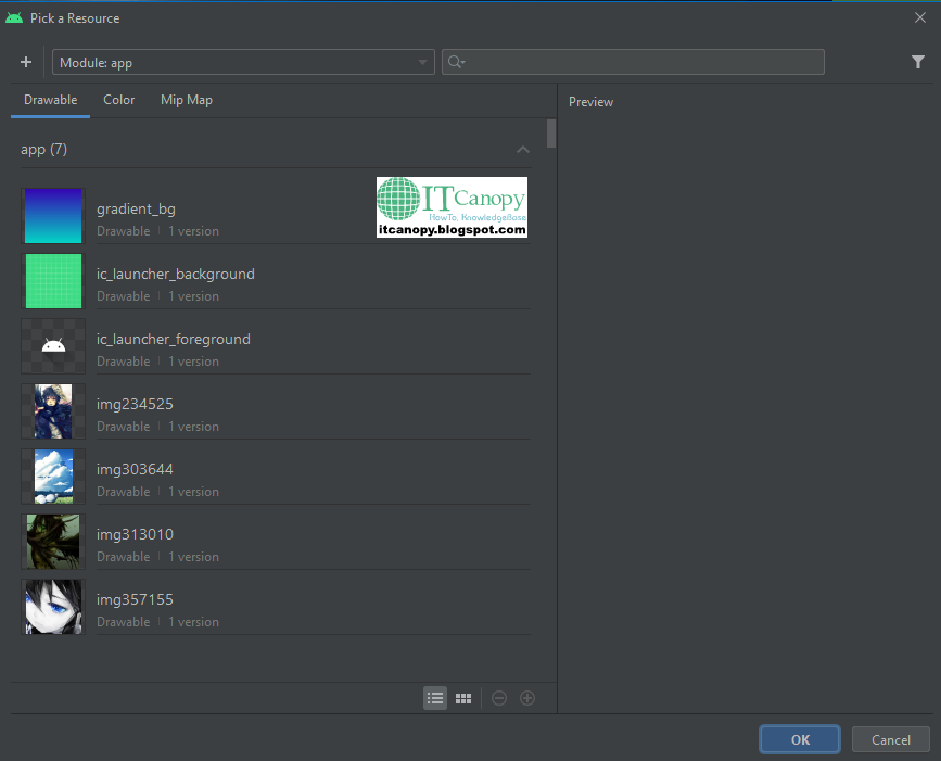 How to add an image to the "drawable" folder in Android Studio