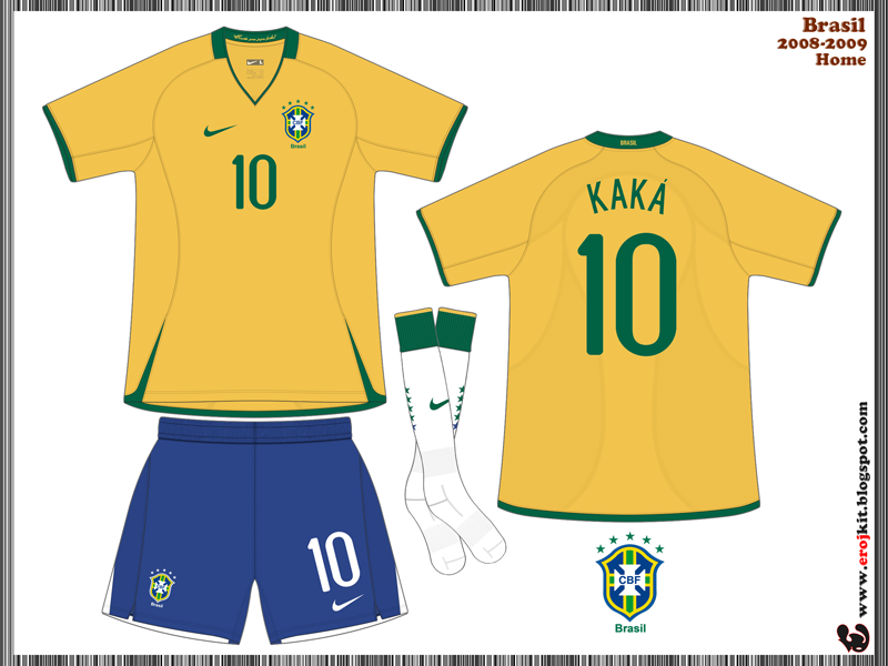 Kit Design, by eroj: 2008-2009 Brasil (Home e Away)