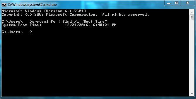76 Never End: USE CMD OR POWERSHELL TO FIND LAST BOOT TIME 76 Never End: USE CMD OR POWERSHELL TO FIND LAST BOOT TIME
